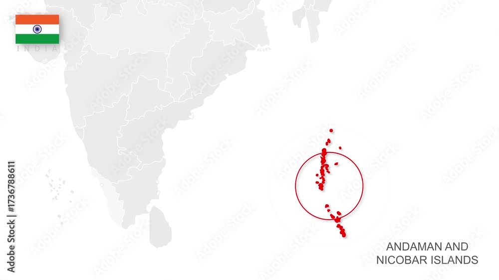 Andaman And Nicobar Islands, India Animated Political Map ...