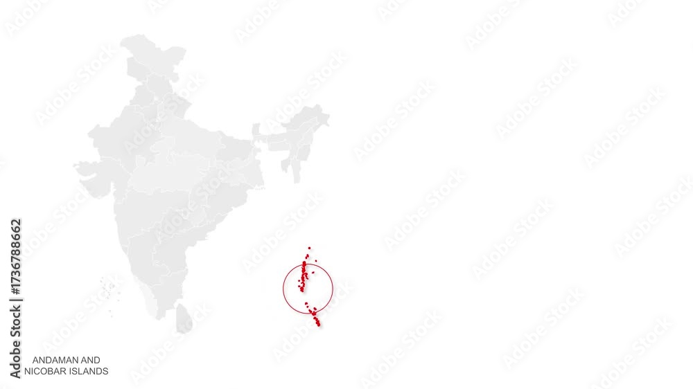 Andaman And Nicobar Islands, India Animated Political Map ...