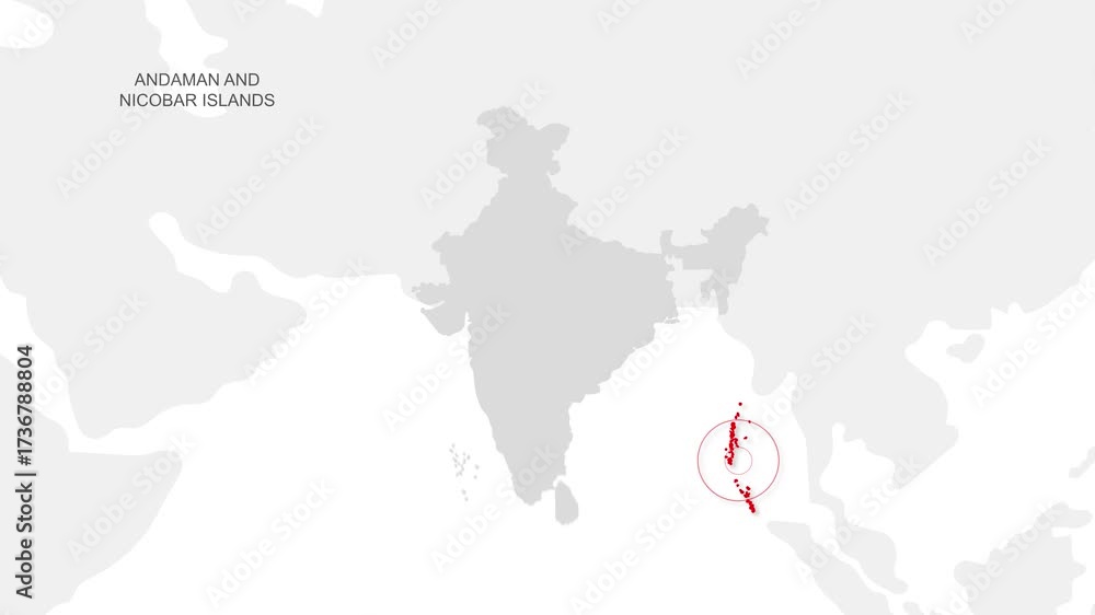 Andaman And Nicobar Islands, India Animated Political Map ...