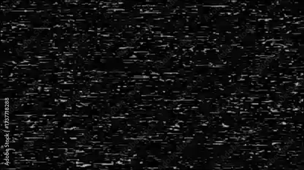 Authentic VHS tape noise with heavy static, color bleeding, and glitch ...
