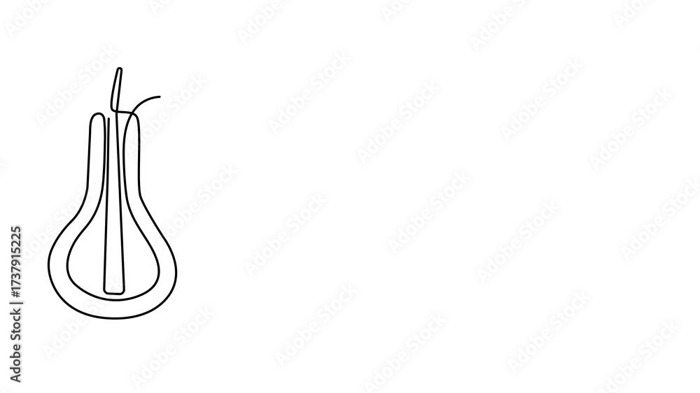 Jew's harp treble clef and musical note one line art animation, hand ...