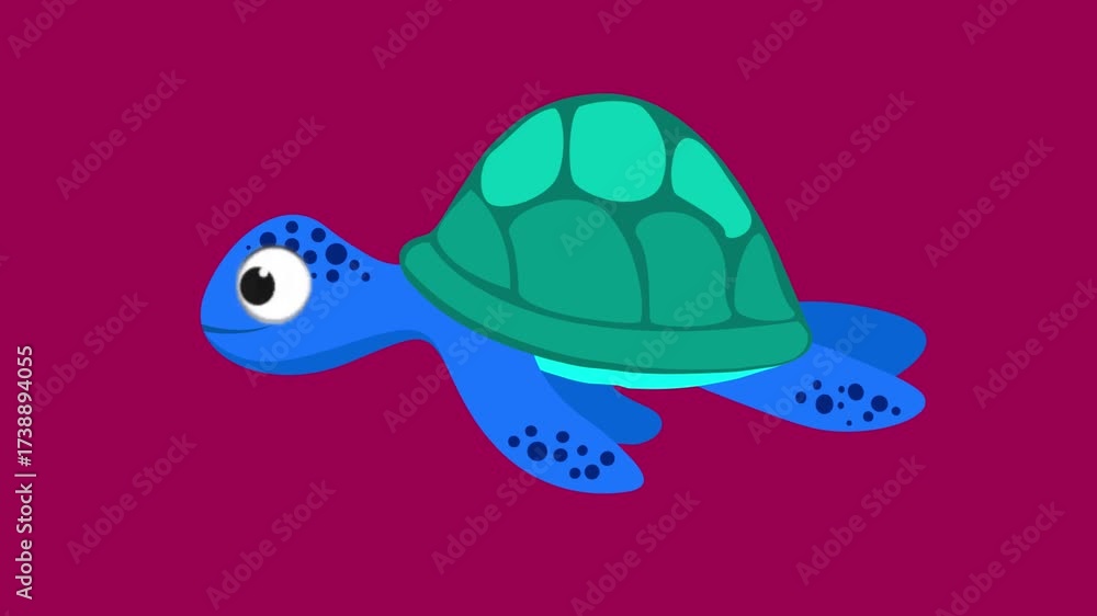 Stockvideon 2D Cartoon Fish Swimming Animation. Loop 2d Animation Video ...