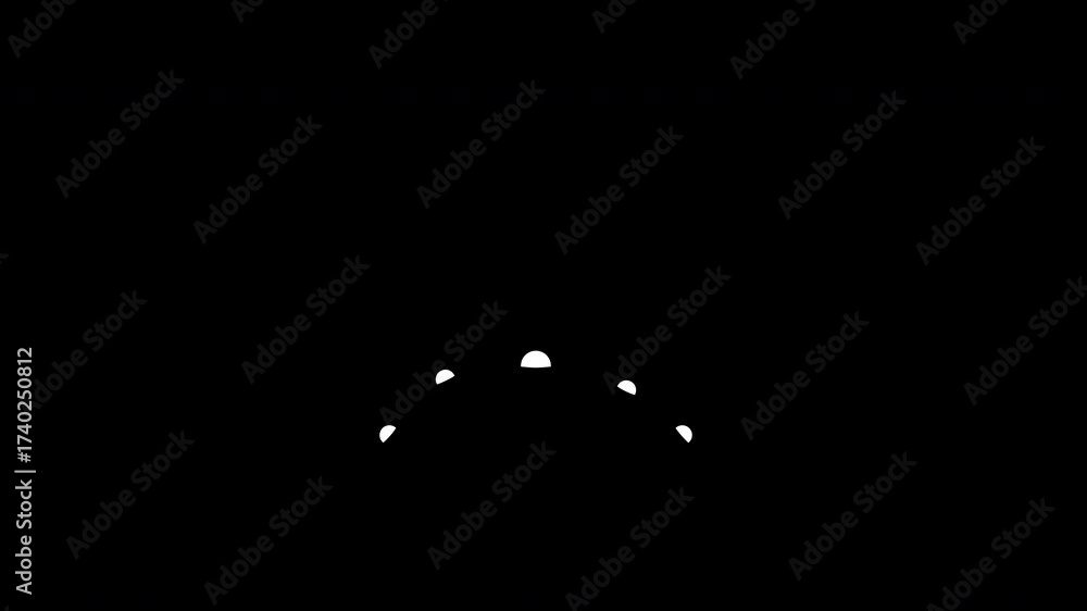 Animated white cartoon sparkle burst with radiating lines on alpha ...