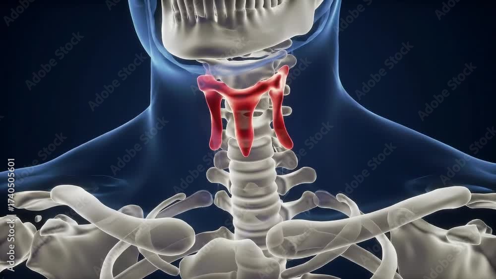 3D Visualization Highlighting Cervical Disc And Neck Joint Structure ...