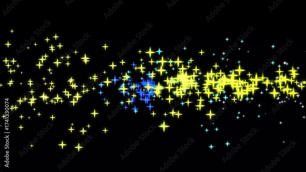Glowing white fairy dust sparkle, twinkling glitter line trail, golden ...