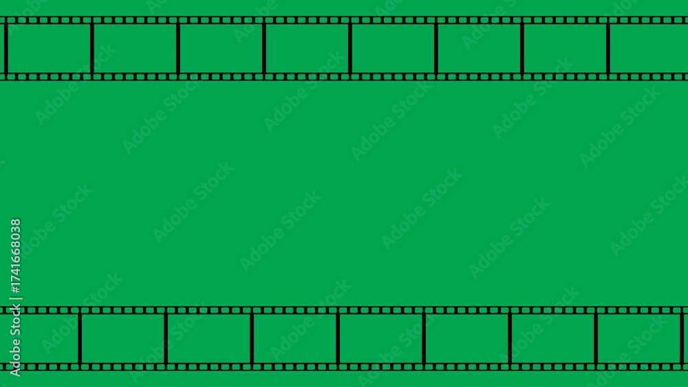 Film frame seamless loop animation with dual direction horizontal ...