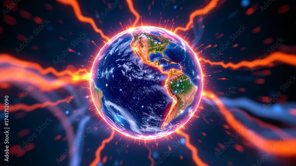 Earth and Energy: An electrifying view of planet Earth, radiating with ...