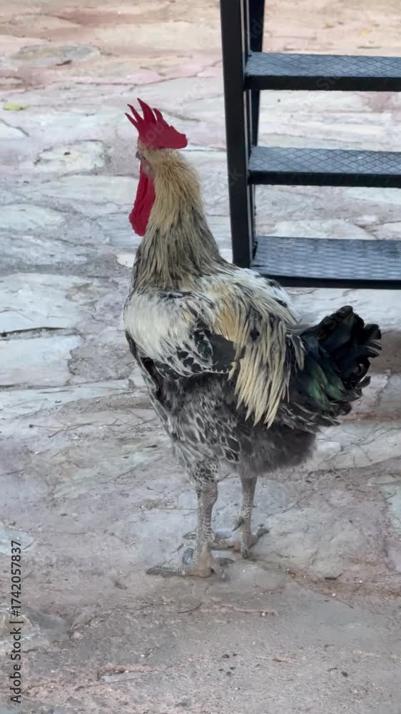 Turkish Denizli rooster loses balance and faints while crowing. Rare ...