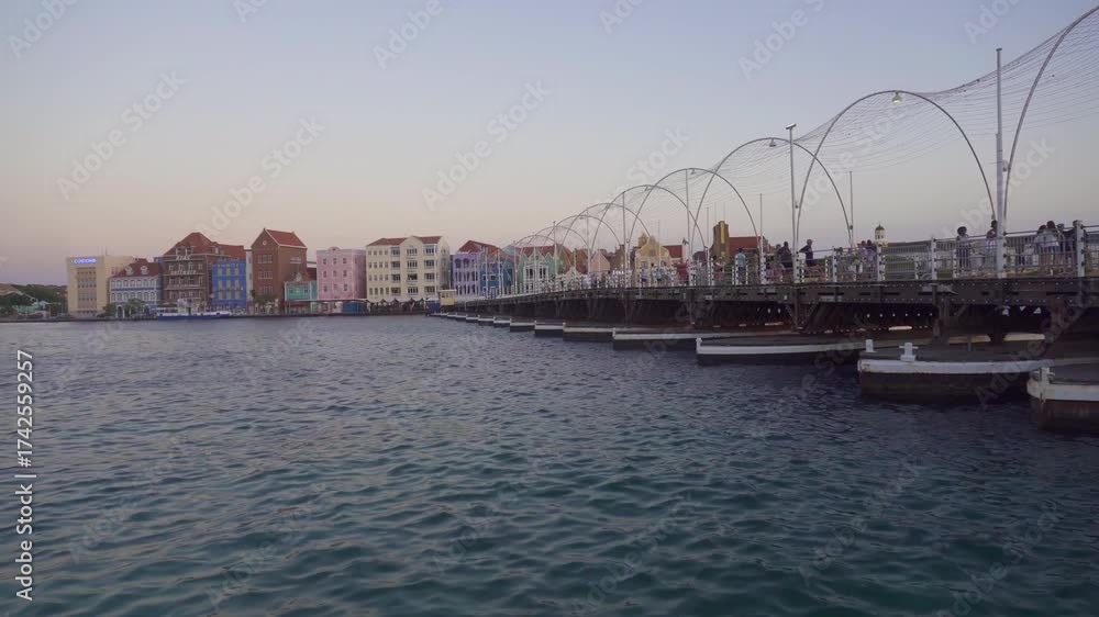 Willemstad, Curacao: Floating bridge opens in Central Willemstad ...