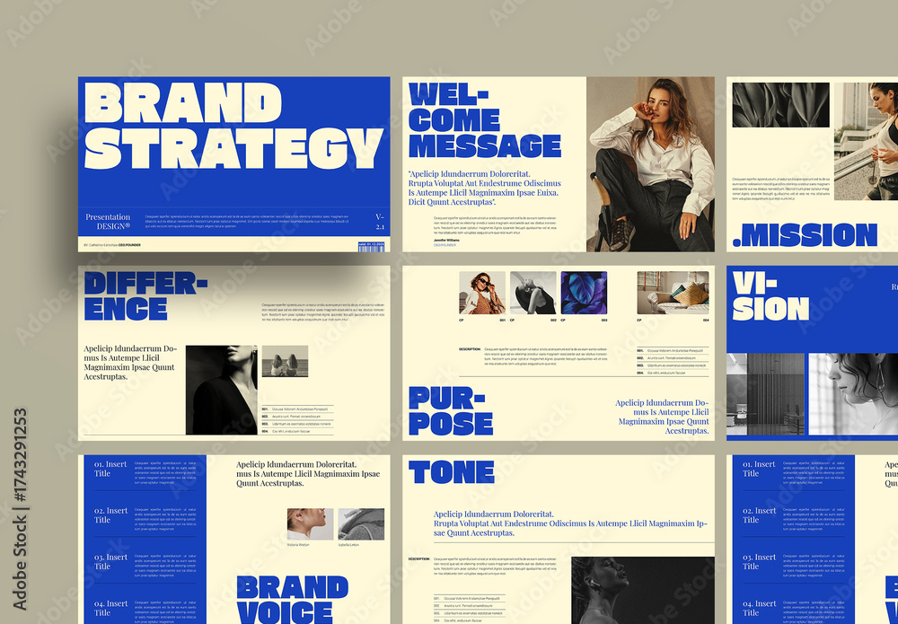 Brand Strategy Presentation Template Stock Template | Adobe Stock