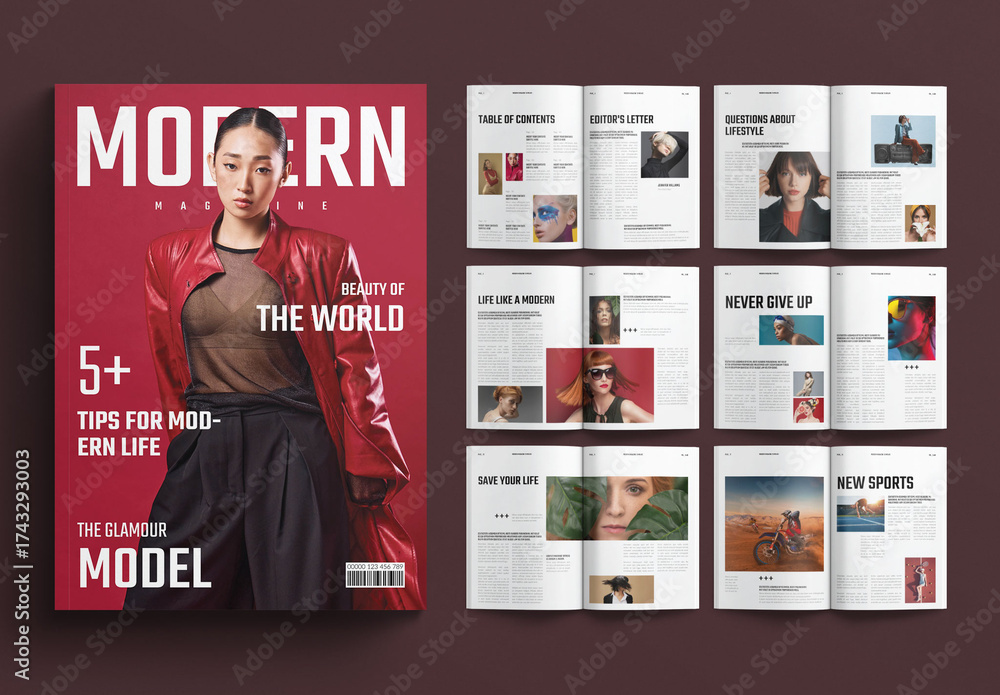 Modern Magazine Template Stock Template | Adobe Stock