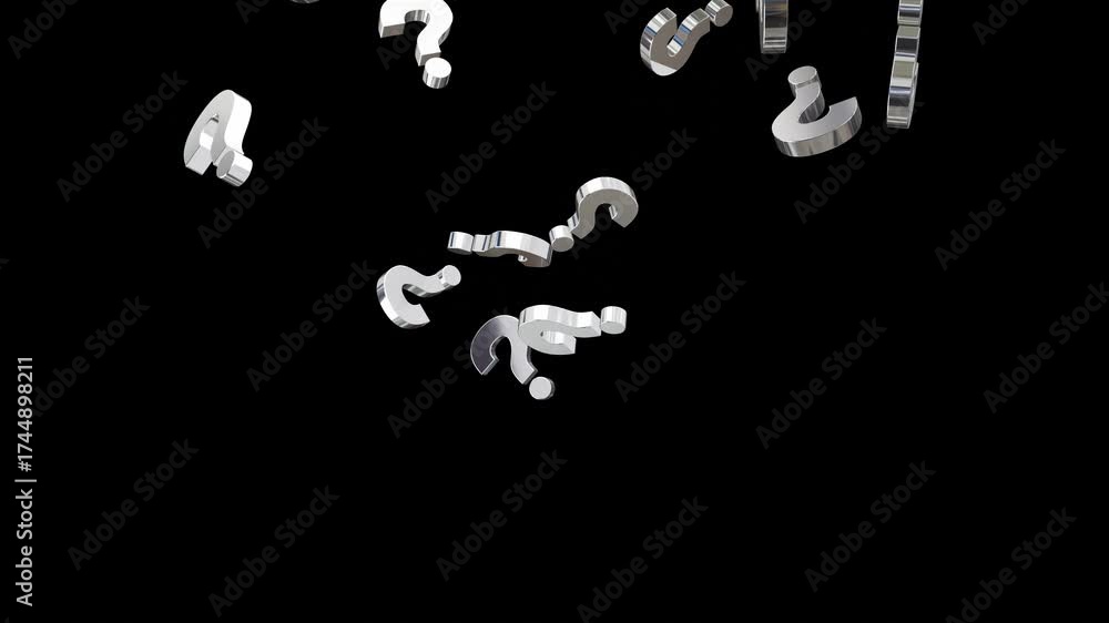 3D question mark icon animation 4K video. Question mark icon. problem ...