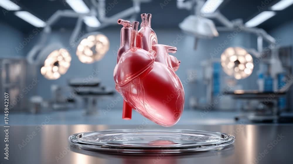 Anatomical Heart in Operating Room: The anatomical model of a human ...