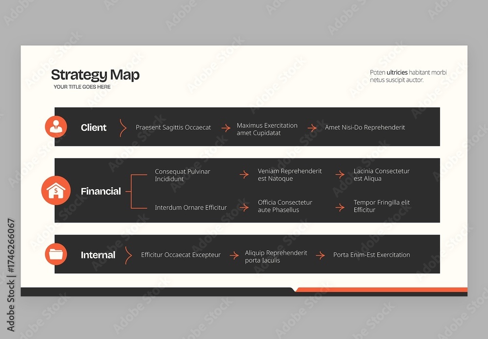 Strategy Map Infographic Template in Modern Corporate Style for ...