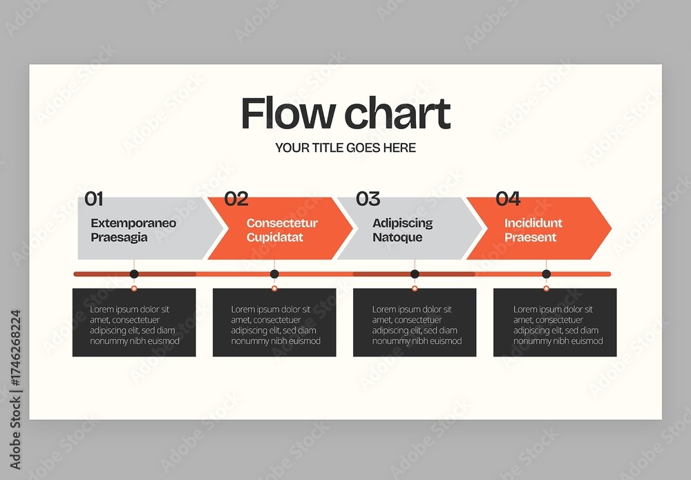 Flow Chart Flowchart Infographic Template in Modern Corporate Style for ...
