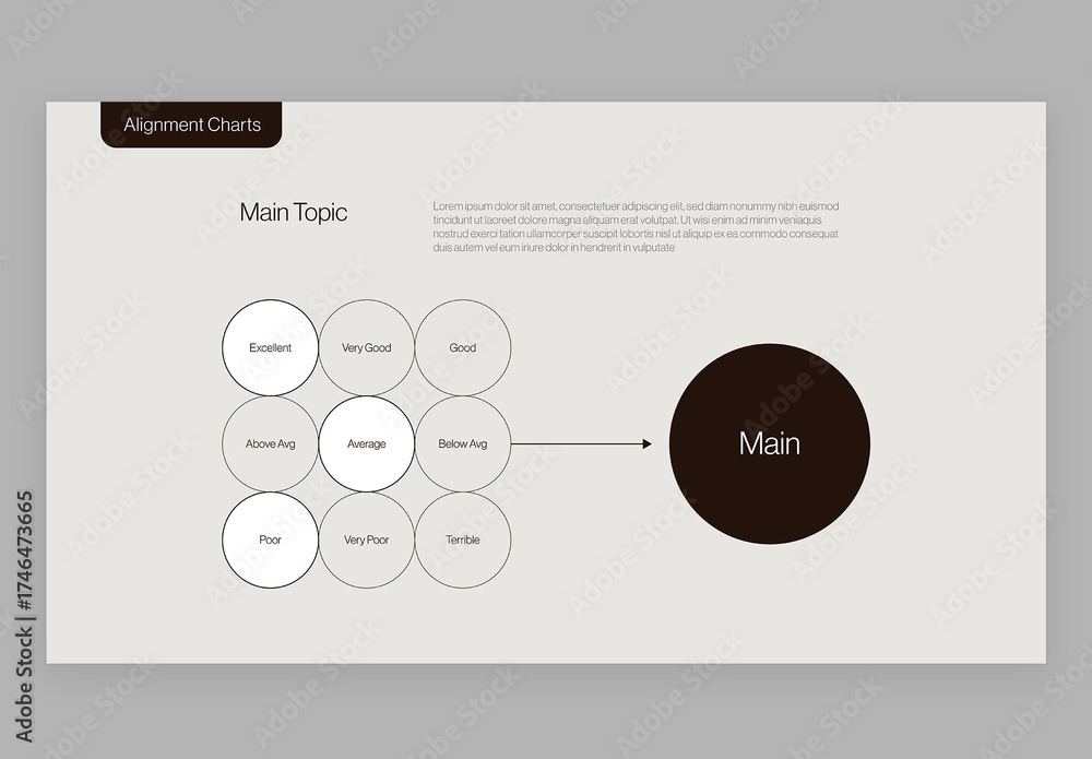 Minimalist Alignment Chart Infographic Template Stock Template | Adobe ...