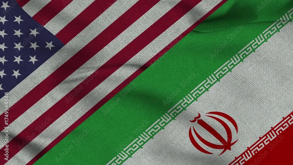 Iran vs United States flag seamless loop animation. 4k 素材庫影片 | Adobe Stock