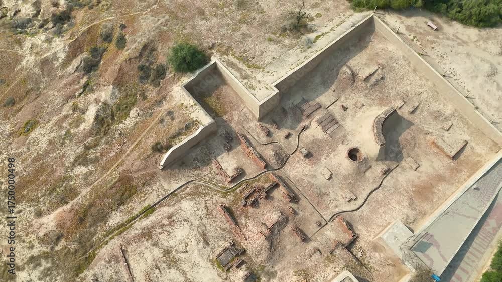 Mound AB Southern 4k drone footage of Harappa ruins - Indus Valley ...