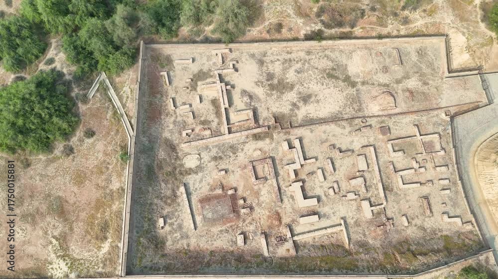 Drone footage of Harappa Ruins (Mound AB Northern) - Indus Valley ...