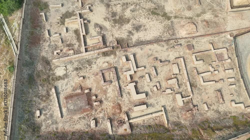 Drone footage of Harappa Ruins (Mound AB Northern) - Indus Valley ...