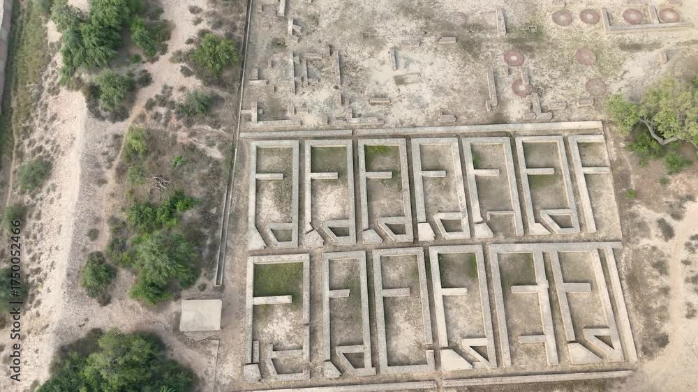 Drone footage of Harappa ruins (Mound F) - Indus Valley Civilization ...