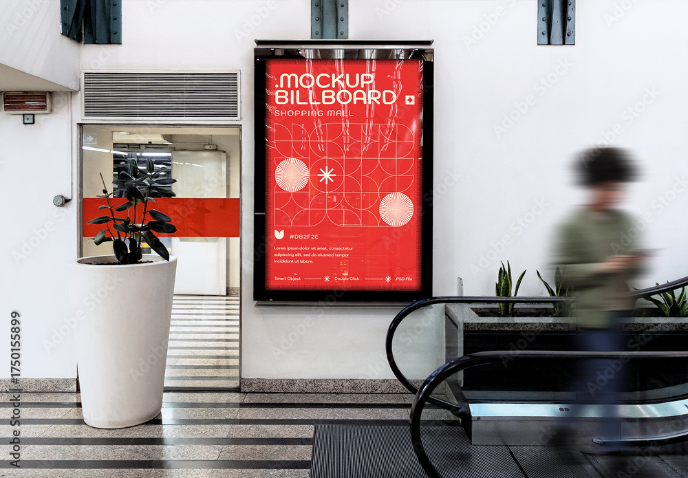 Shopping Mall Billboard Mockup Stock Template | Adobe Stock