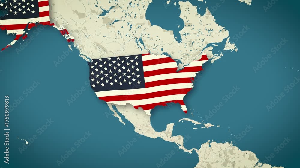 Map of United States of America, USA - Map Animation - United States of ...