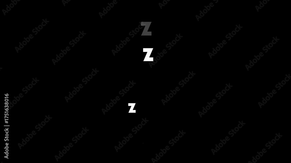 Sleeping Z animation with transparent alpha channel. Floating Z letters ...