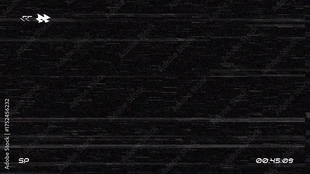 Retro VHS Fast Forward Video. Overlay Noise Artifacts Tv Screen No ...