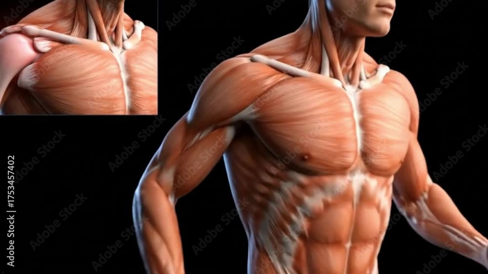 Vídeo do Stock: Anatomy of Runner with Shoulder Injury Showing Anatomy ...