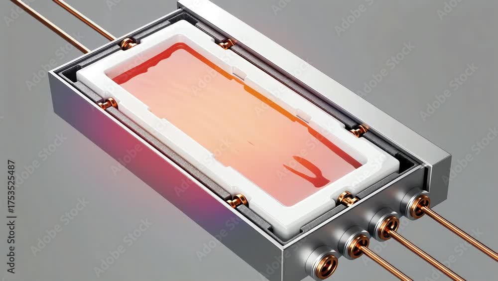 Cross-section animation of a molten-salt battery cell operating at 700 ...