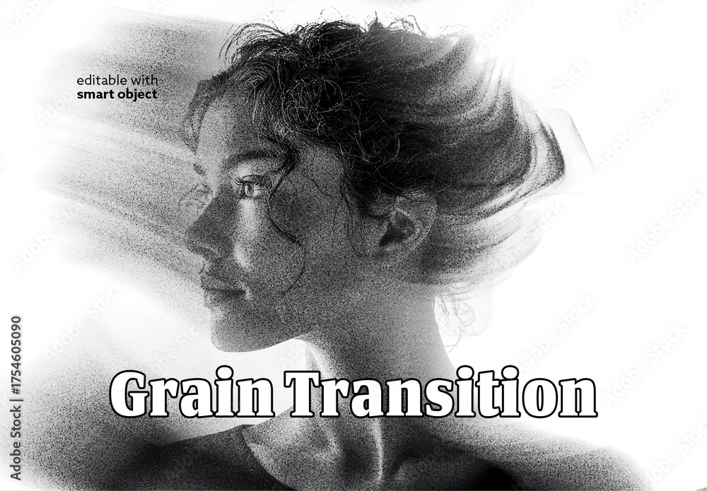 Grain Transition Photo Effect Stock Template | Adobe Stock