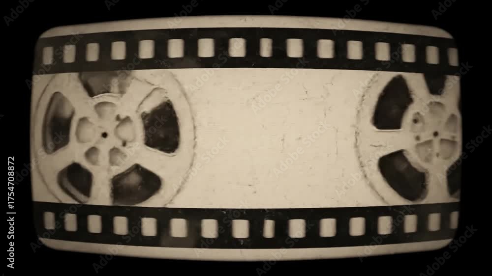 Backgrounds vintage looping film strip background 4k reel clutter old ...