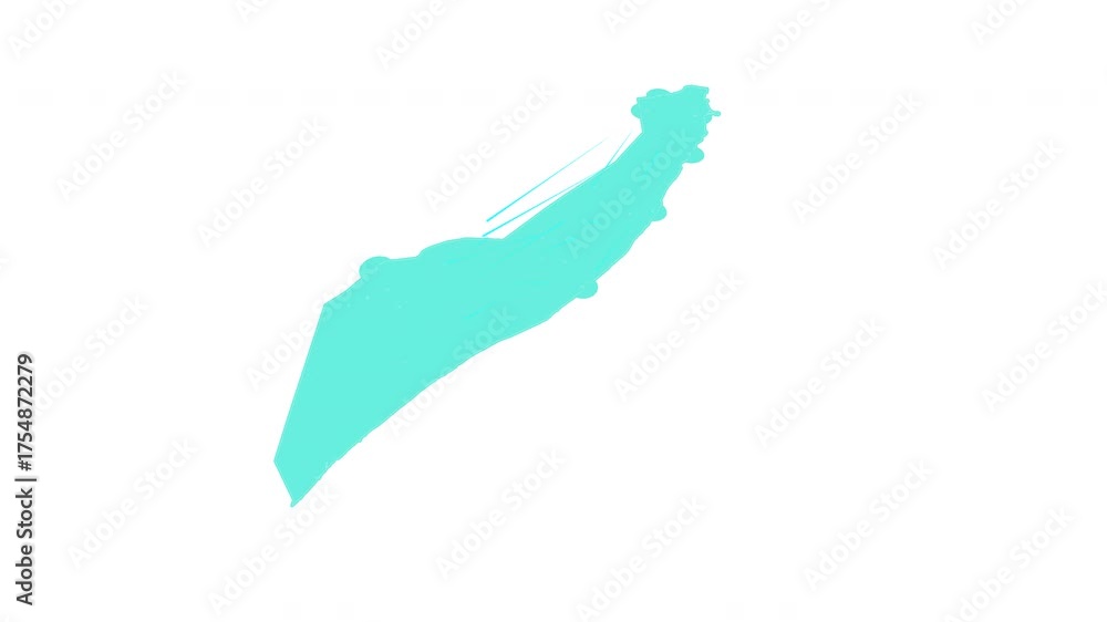 Somalia map outline animation with alpha channel with connectivity ...