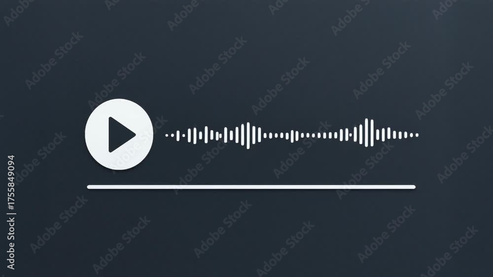 Video „Play button waveform audio player with progress bar playback ...