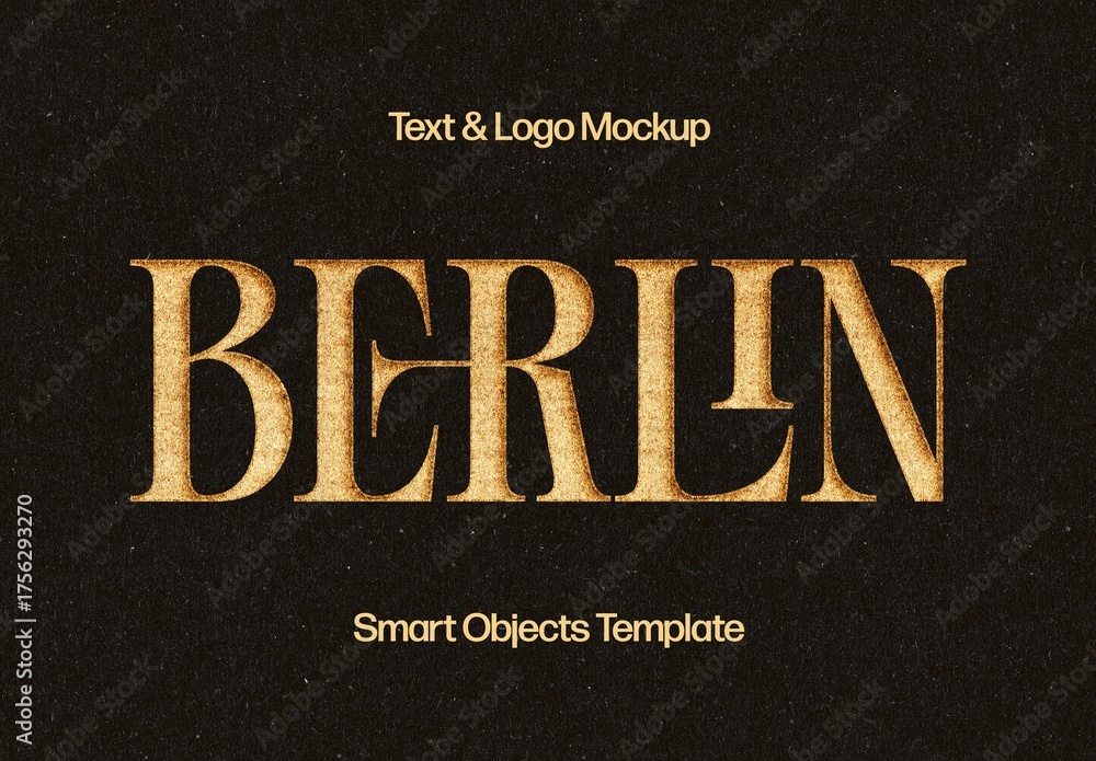 Gold Cutout Text Effect Mockup Stock Template | Adobe Stock