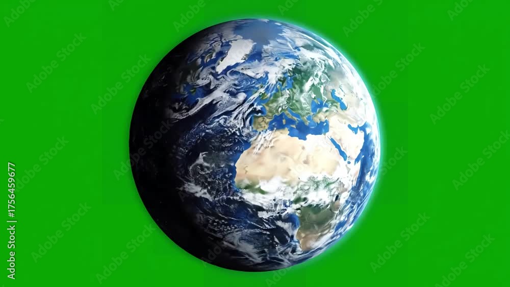 Green Screen realistic earth rotating 4k perfect for your own ...