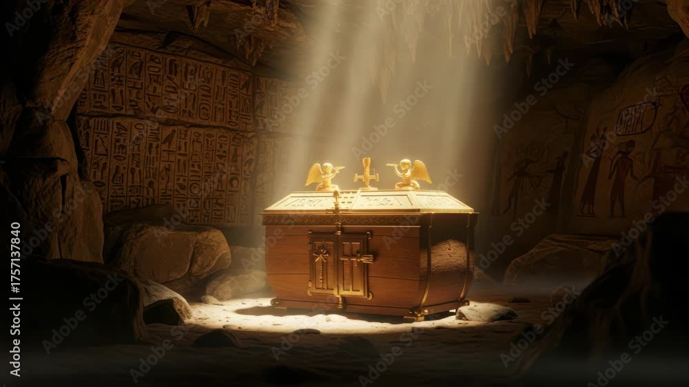 Ancient Egyptian Ark of the Covenant in a Hidden Cave with Hieroglyphs ...