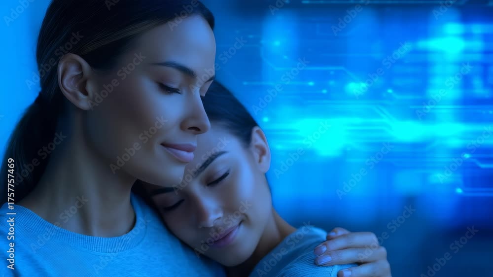 Video „A serene moment of empathy and trust is captured as two women ...