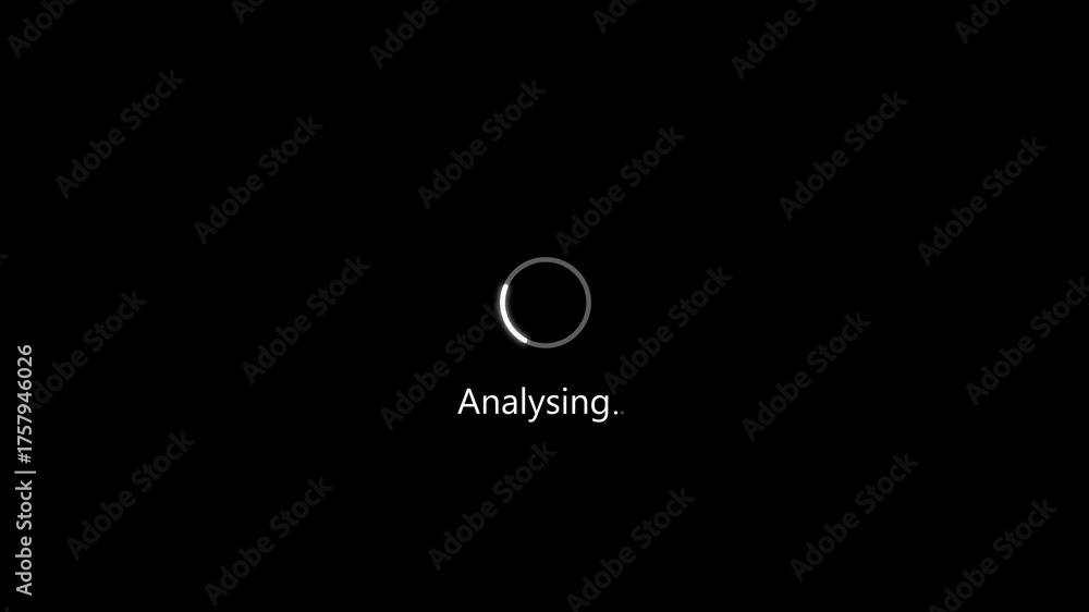 Abstract Analyzing process loading bar with running percents on the ...