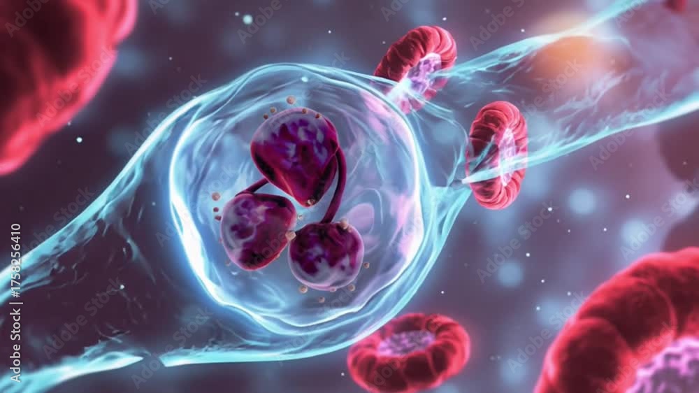 Vídeo do Stock: NEUTROPHIL WHITE BLOOD CELL UNDER MICROSCOPE ...