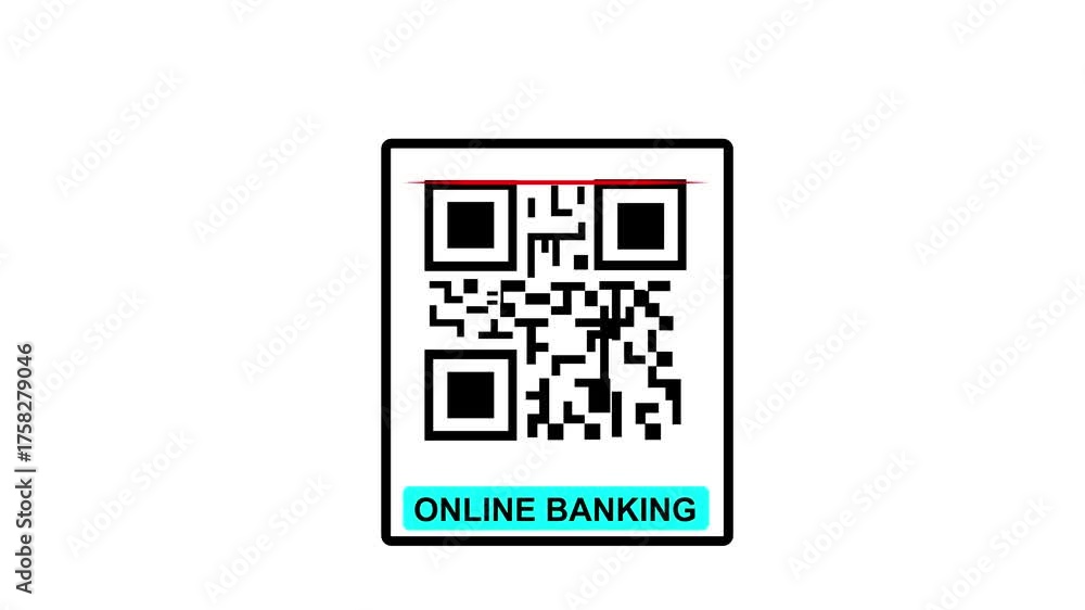 Scanning QR Code with Smartphone. Scan QR code barcode Online Banking ...