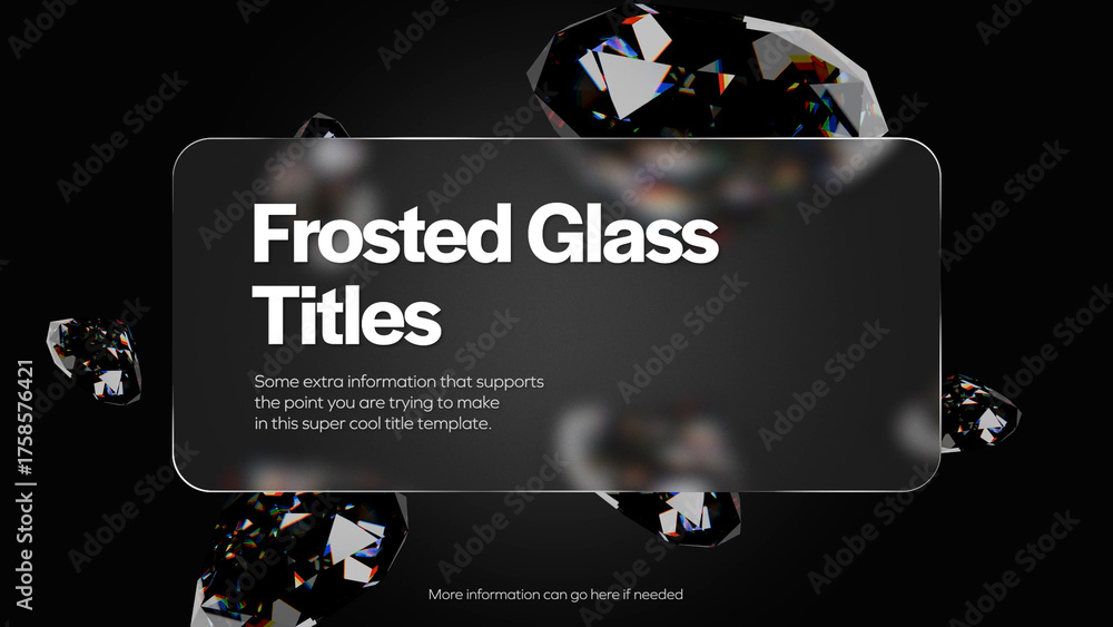Frosted Glass Titles Stock Template | Adobe Stock