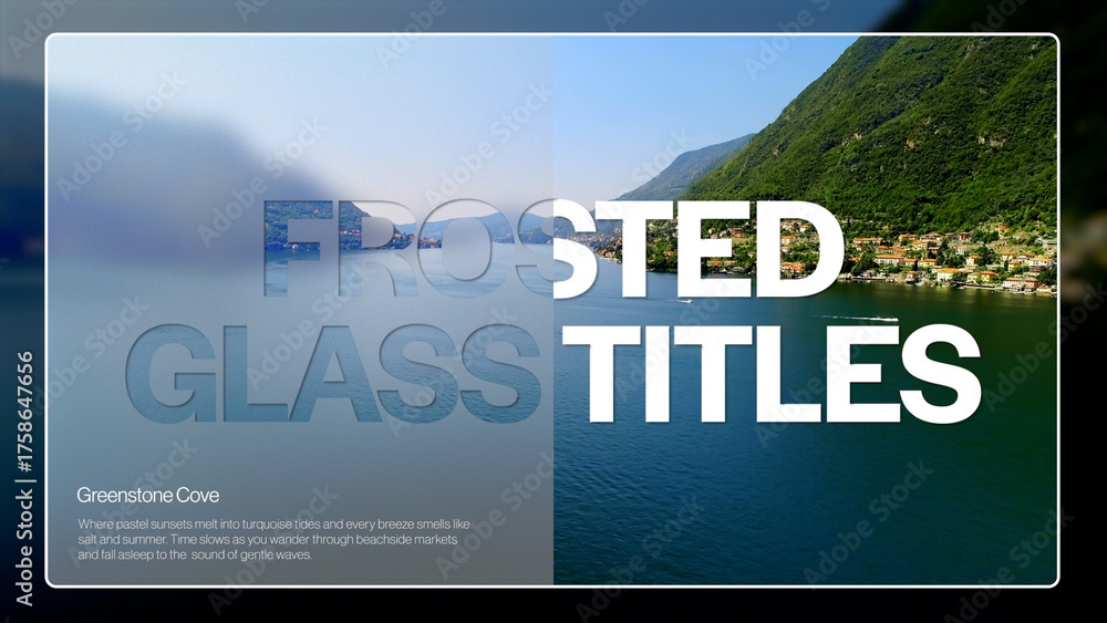 Frosted Glass Titles Stock Template | Adobe Stock