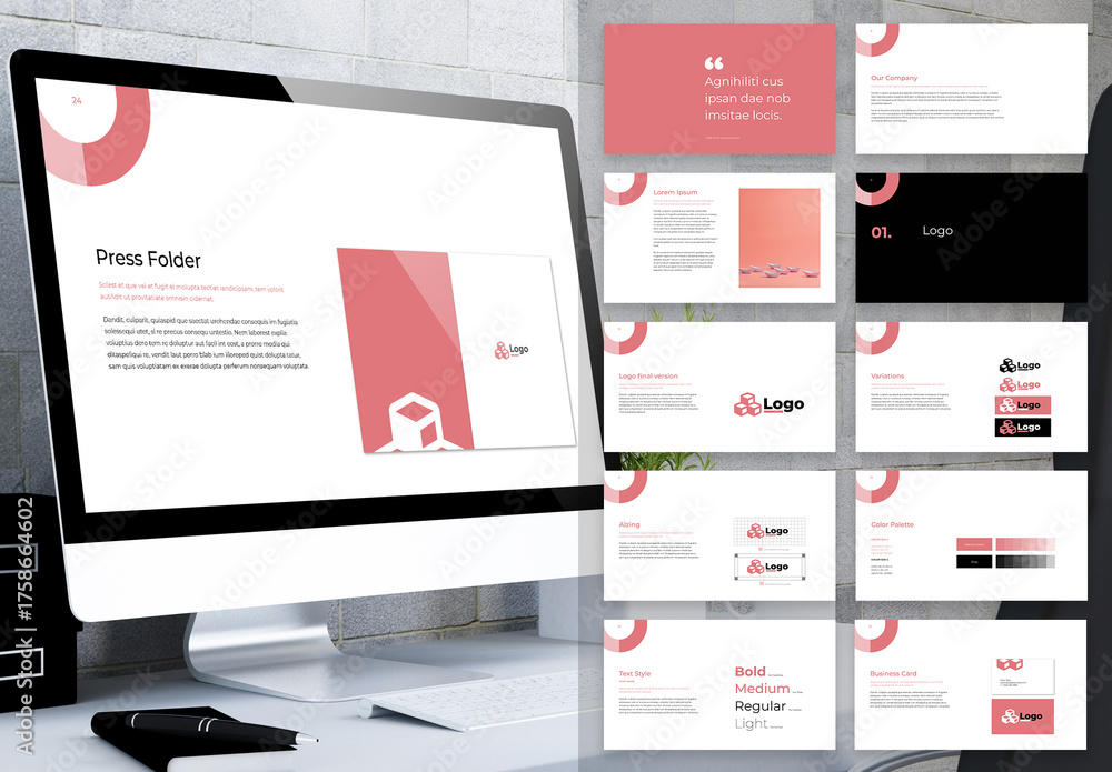 Digital Brand Guidelines Template Stock Template | Adobe Stock