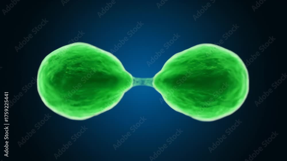 Cell Dividing Under Microscope Forming Two New Cells Stock Video ...