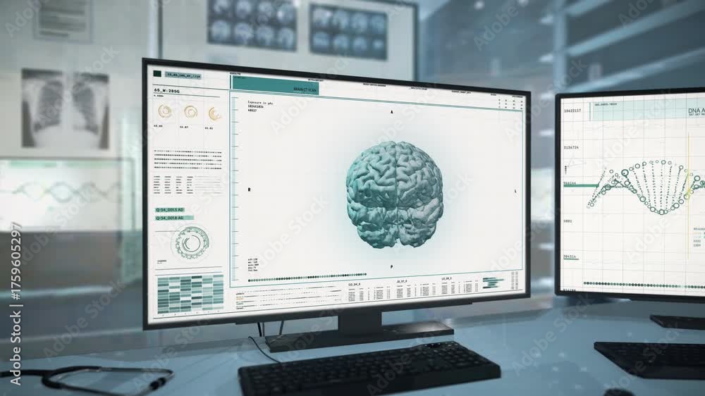 Hospital X-Ray Diagnostic Scan Finds Brain Tumor. X-Ray Diagnostic ...