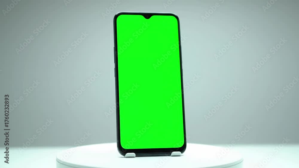 Vidéo Stock Three-Quarter View Upright with mobile phone green screen 3 ...
