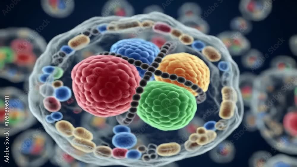 Microscopic view of a Giardia lamblia cyst a common intestinal parasite ...