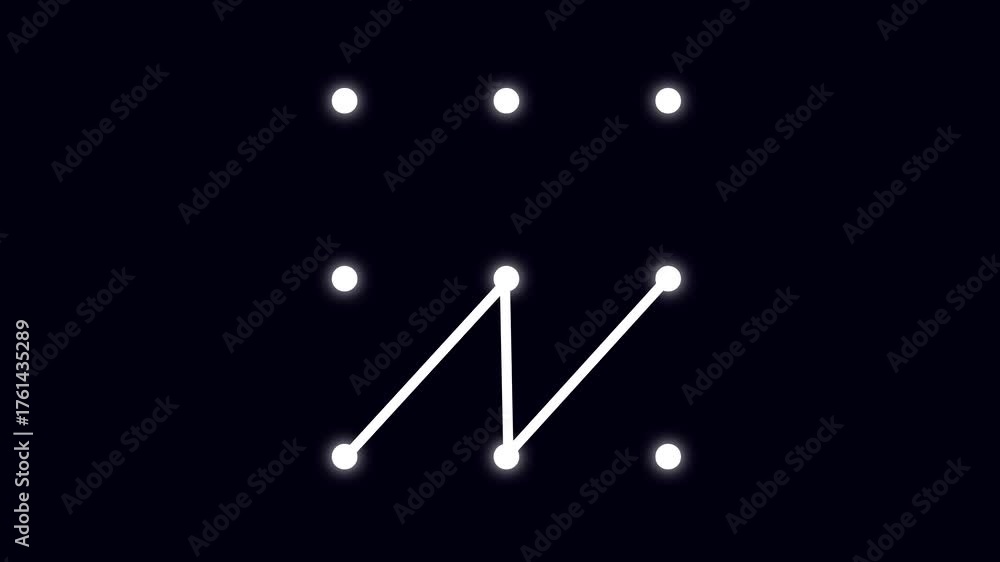 Security lock and unlock pattern icon animation. Lock to pattern icon ...